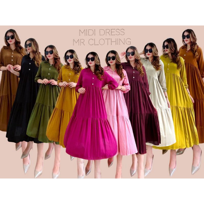 Midi Dress by MR.Clothing | Shopee Philippines