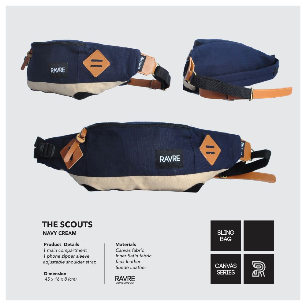 The Scout Navy Cream Waistbag Cool Men's Bag Nice Unique Quality ...