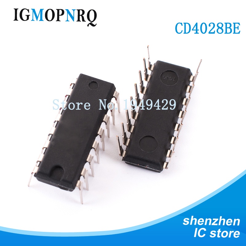 10pcs Lot Cd4028be Dip16 Cd4028 Encoder Decoder Multiplexer And