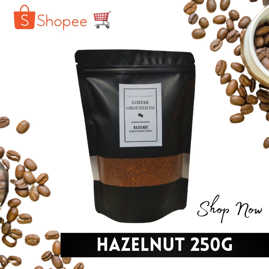 Coffee Grounds PH - Hazelnut Dark Roast 250g | Medium Ground Coffee in ...