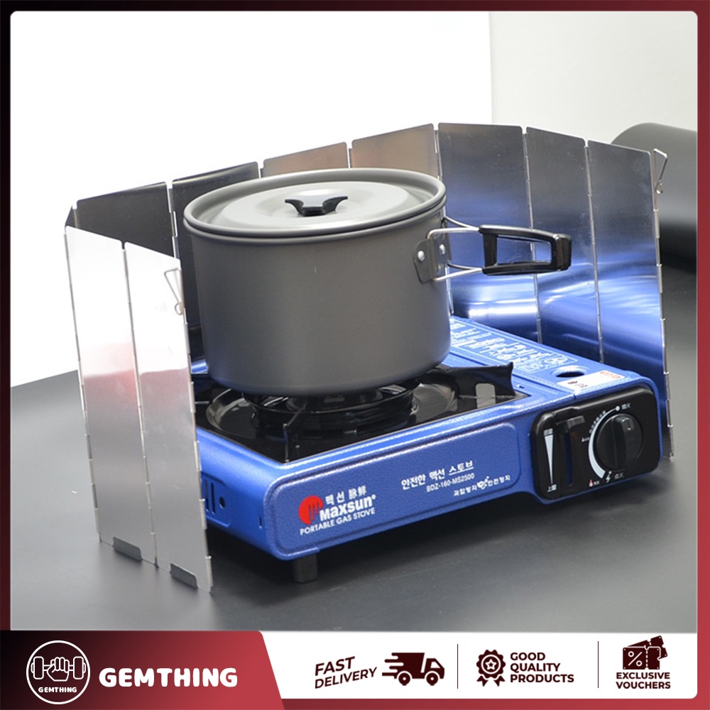 Camping stove blocking wind board outdoor aluminum alloy foldable gas ...