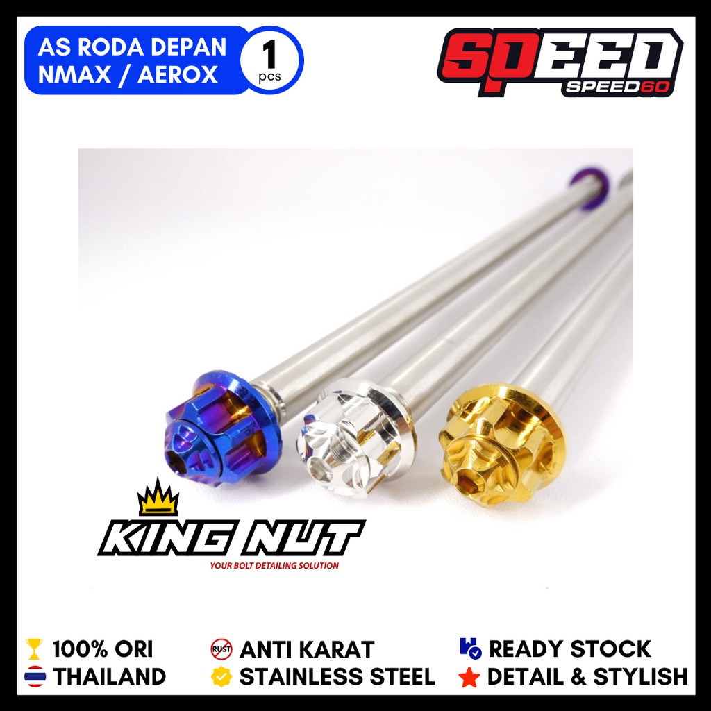 Original Thai Nmax Aerox Probolt Stainless Steel King Nut Front Axle ...