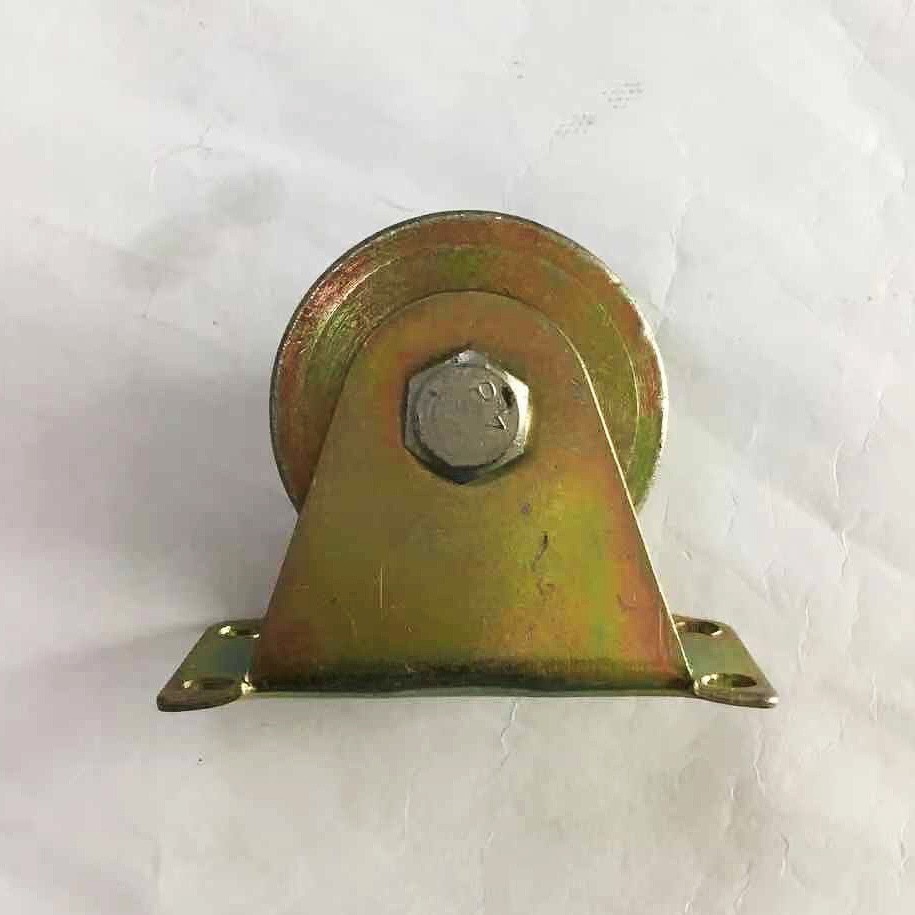 pulley wheel #50 roller wheel w/ traingle bracket metal steel bearing u ...