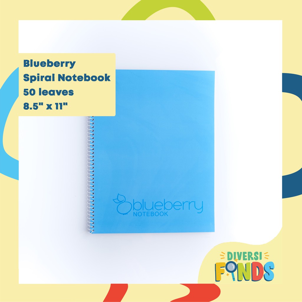 Limelight and Blueberry Spiral Notebook - 50lvs and 80lvs - Sm (6"x8.5 ...