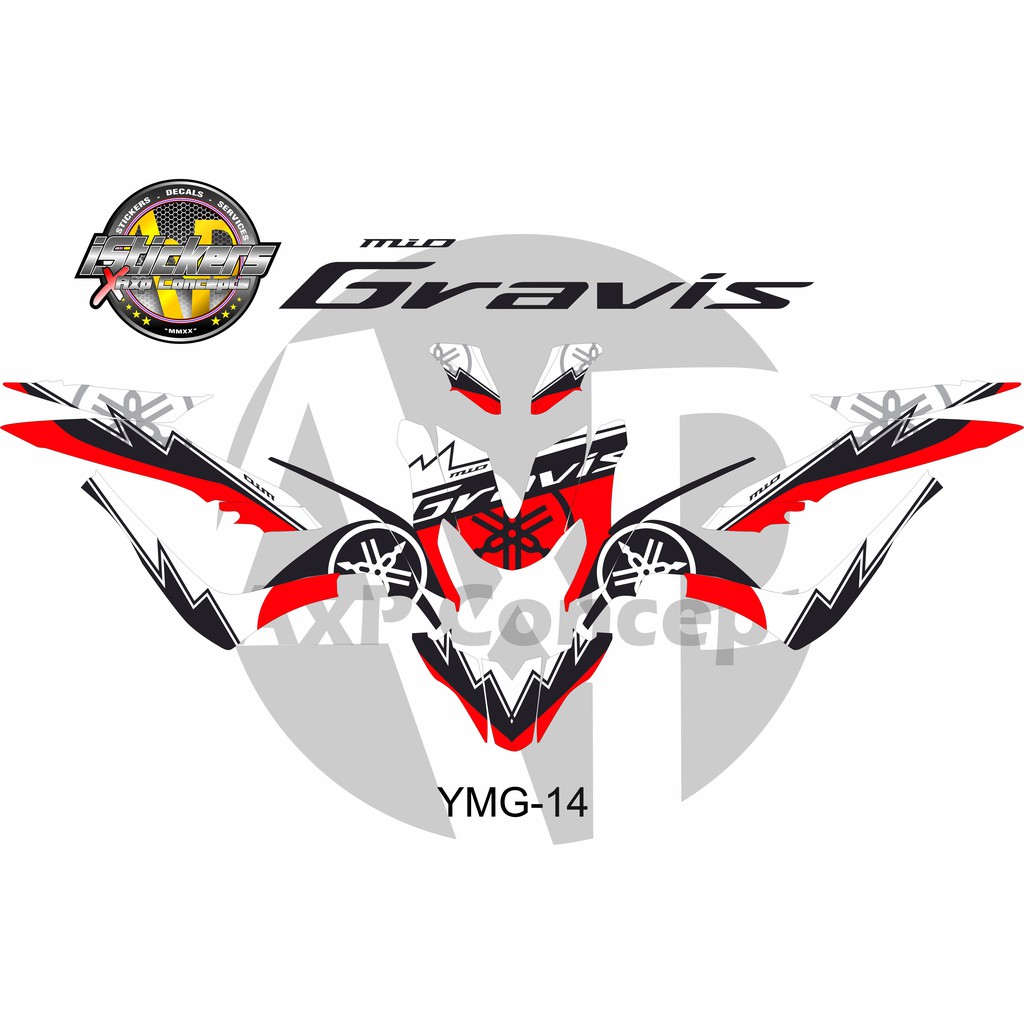 Yamaha Mio Gravis Decal Kit YMG-14 | Shopee Philippines