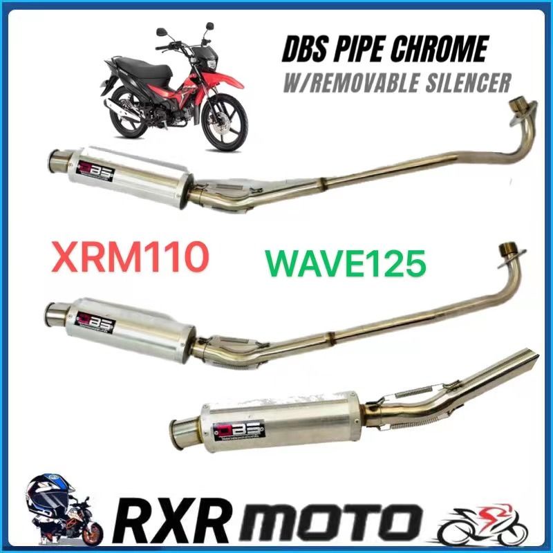 DBS Pipe Chrome W/removable XRM110/wave100/rusi 100/rusi110/sym/xrm 125/wave125 | Shopee Philippines