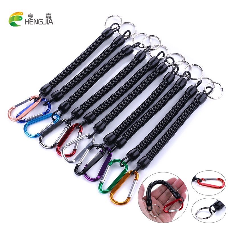 HENGJIA 1 Pc Key Lanyards Chain Elastic Coil Stretch Tether Fashion ...