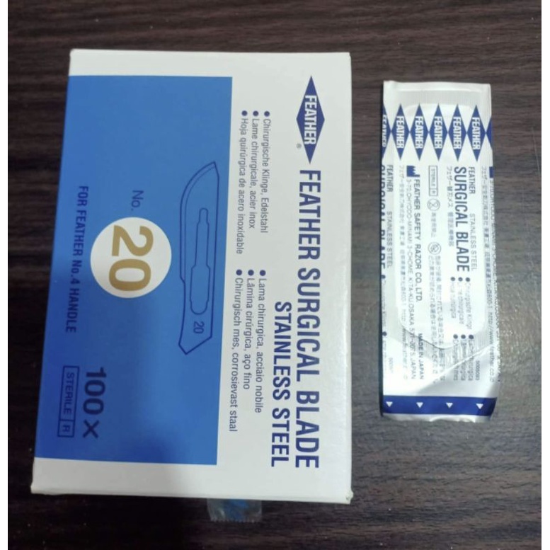 FEATHER BLADE stainless steel. sold per box (100pcs) | Shopee Philippines