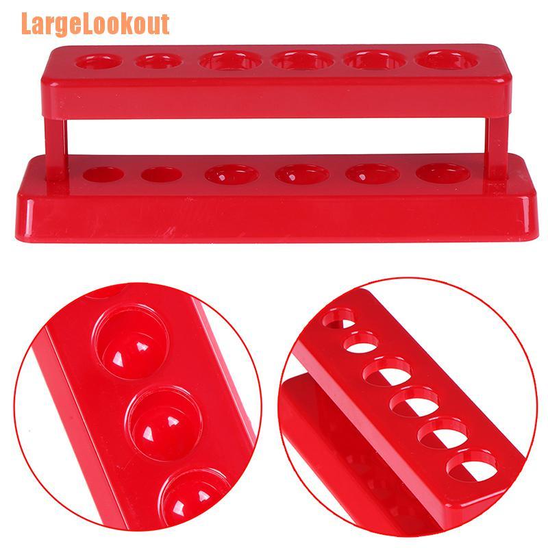 LargeLookout///Laboratory Test Tube Holder 6 Hole Plastic Rack Red ...