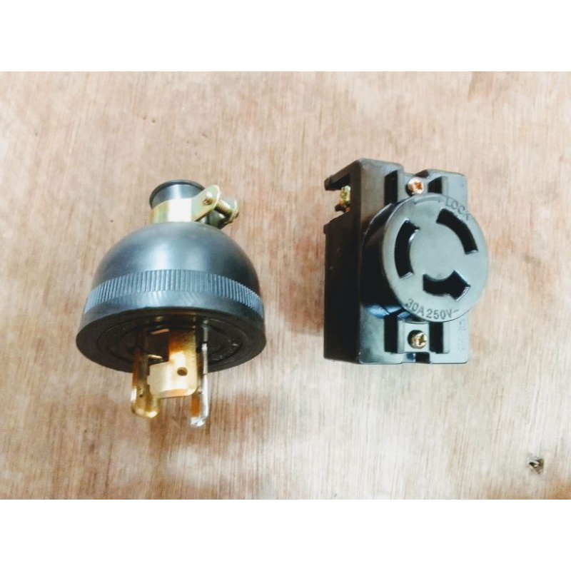 Generator Plug Heavy Duty 30a~250v Male 3 Prong Copper Plug Female 3