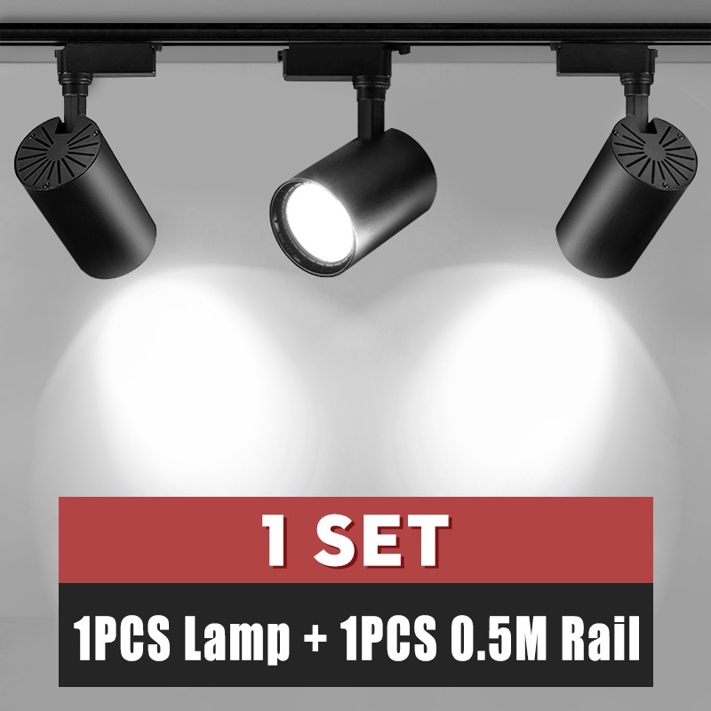 Whole Set COB Led Track Light Track Lamp Fixture Pendant Led Spotlight ...