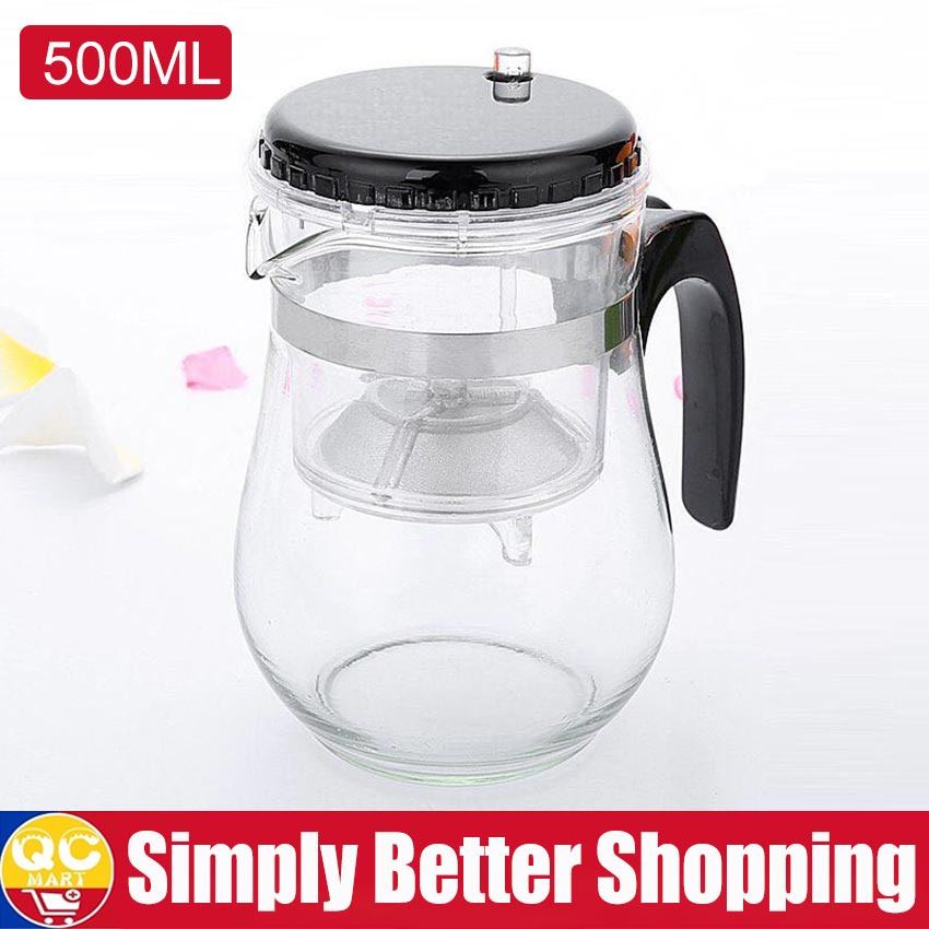 【Fast Delivery】Practical Tea Black Pot Filter Teapot Infuser Tea Pot ...