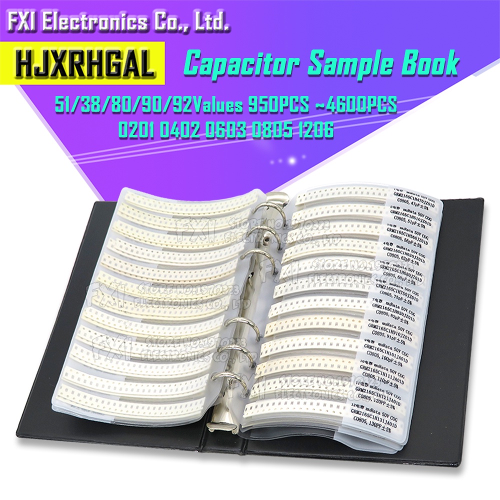0201 0402 0603 0805 1206 SMD Chip capacitor kit capacitor sample book ...