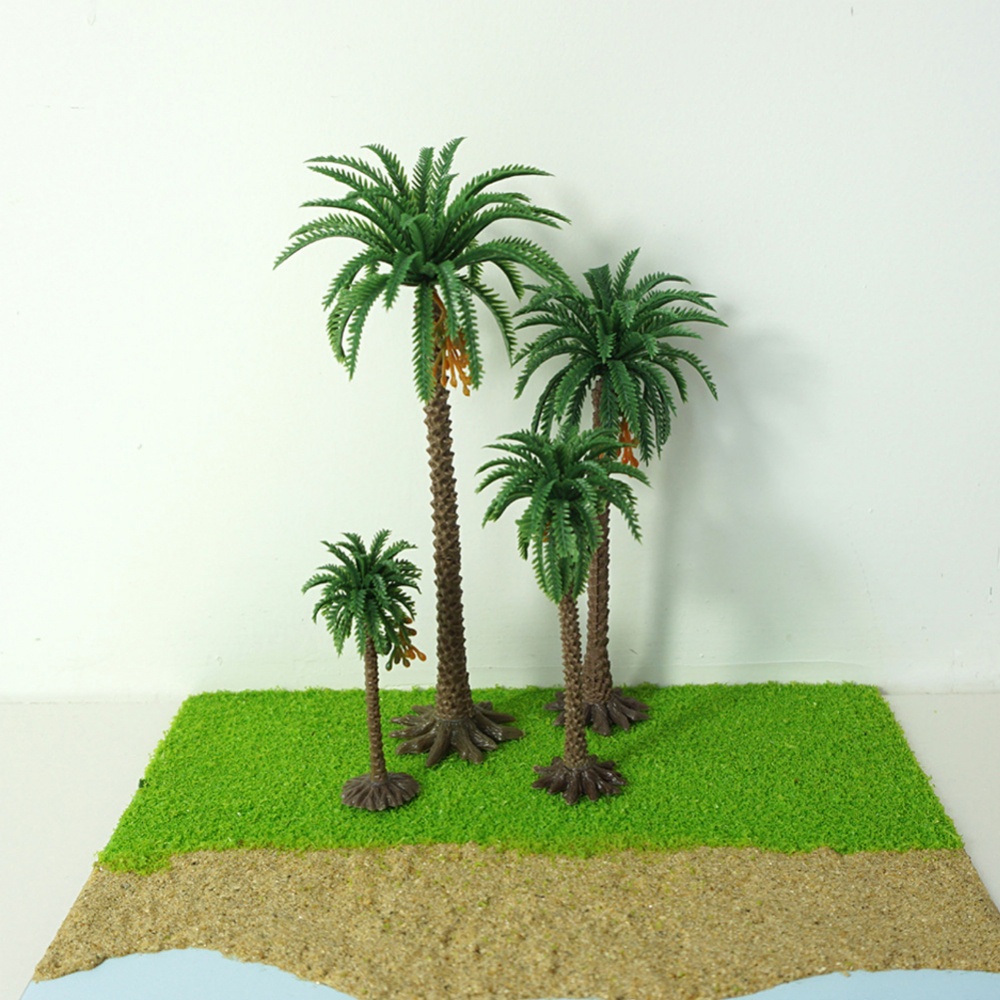 【SP-MALL】10pcs 6CM Model Trees Palm Scale Tree Coconut Palm Park ...