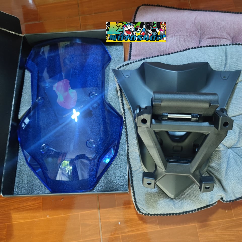 Aerox / Click V2 Windshield Visor w Bracket Adjustable Zhi.Pat ...