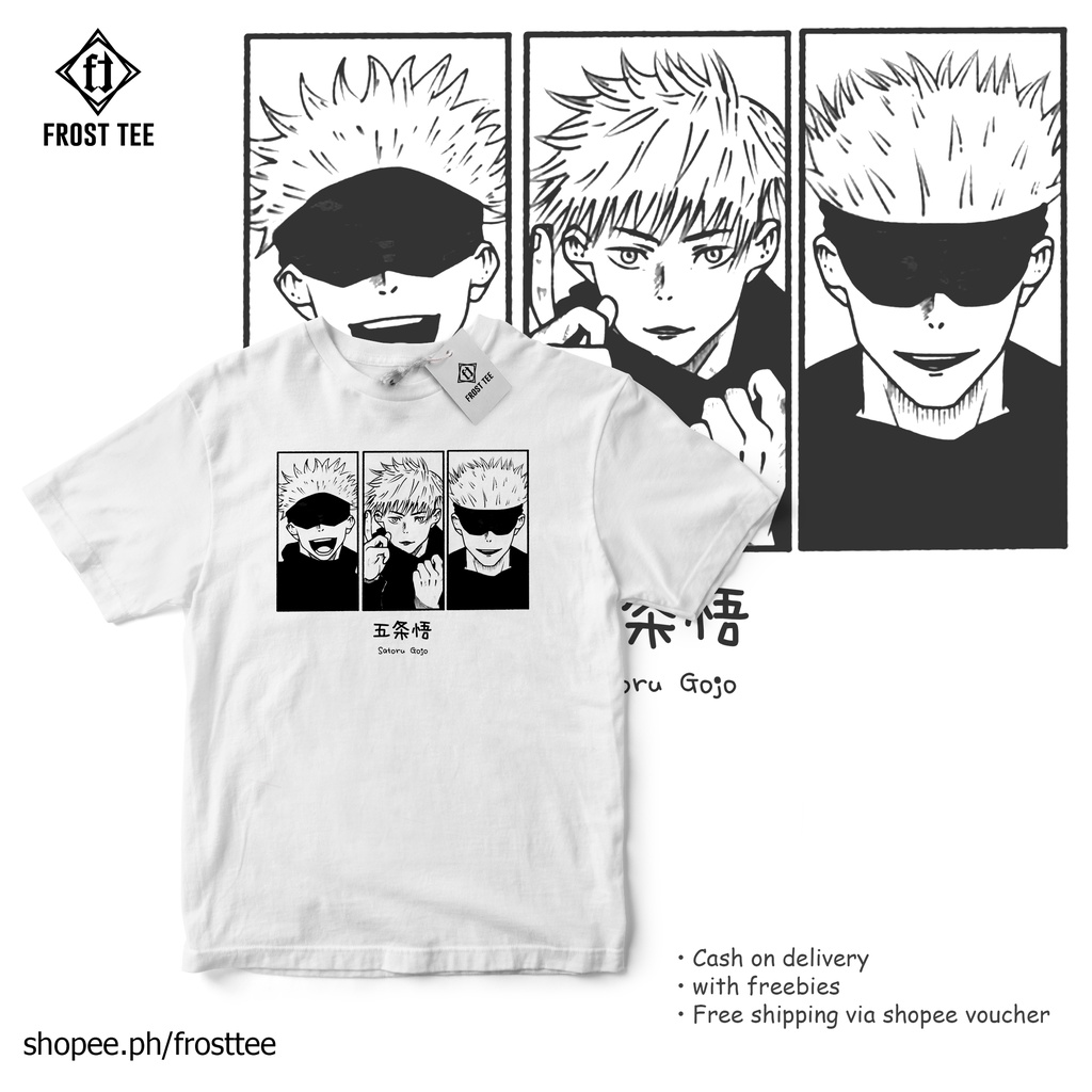 JUJUTSU KAISEN - GOJO EXPRESSION ANIME Shirt | FROST TEE | Shopee ...