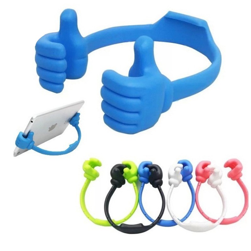 Flexible Cute Thumb Bracket Desktop Mobile Phone Holder | Shopee ...