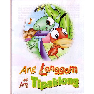 COLORED Story Book "Ang Langgam At Ang Tipaklong " with English ...