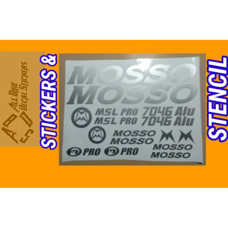 MOSSO Bike STICKERS & STENCILS | Shopee Philippines
