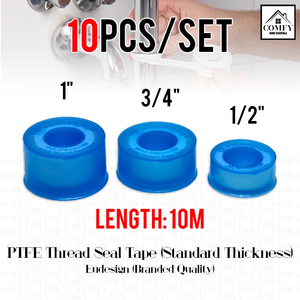 (10PCS/SET) Eudesigns Branded Quality 10M Tapelon with Cover Teplon ...