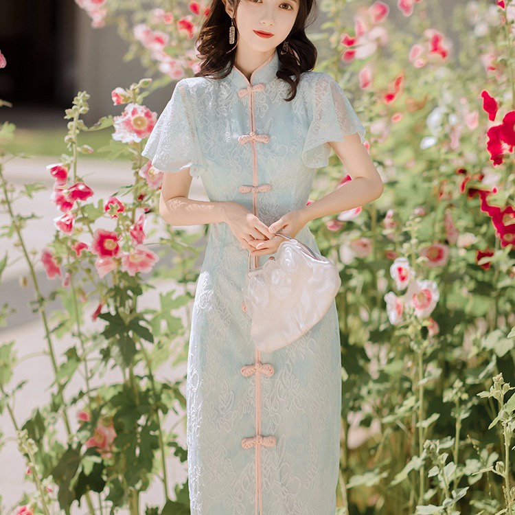 Modern cheongsam women's Hanfu traditional cheongsam dress Hanfu style ...