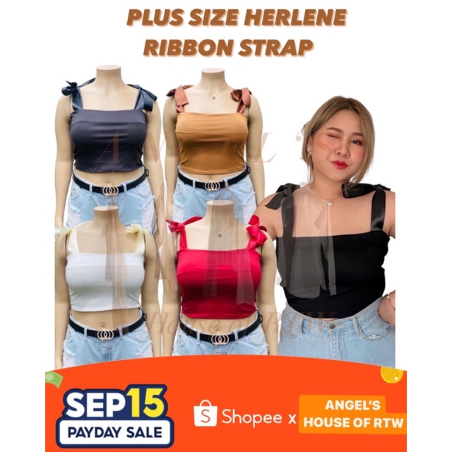 PLUSSIZE HERLENE RIBBON TIE TUBE | Shopee Philippines
