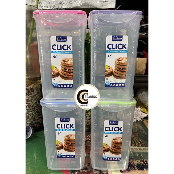 Click Food Container 4 Liters w/ Handle (PER PIECE) / Multi-purpose ...