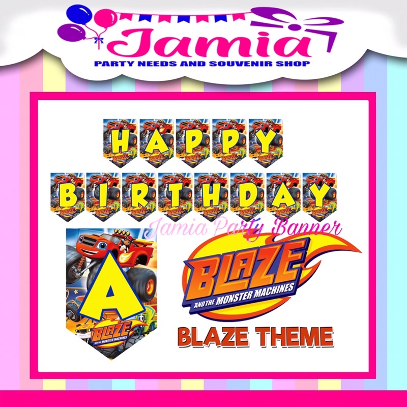 Blaze and the Monster Machine Customized banner per letter | Shopee ...