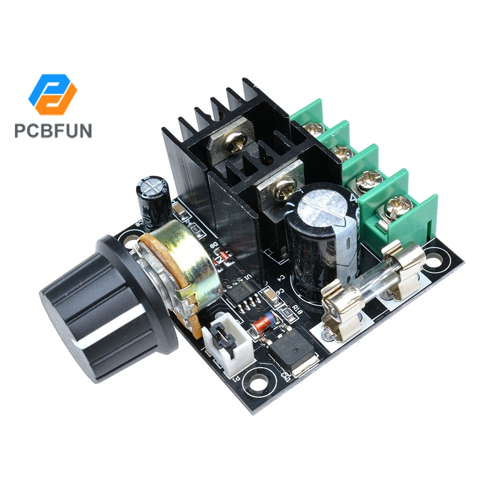 Pcbfun New 12V-40V 10A Pwm Dc Motor Speed Control Switch Controller Voltage Regulator Dimmer ...