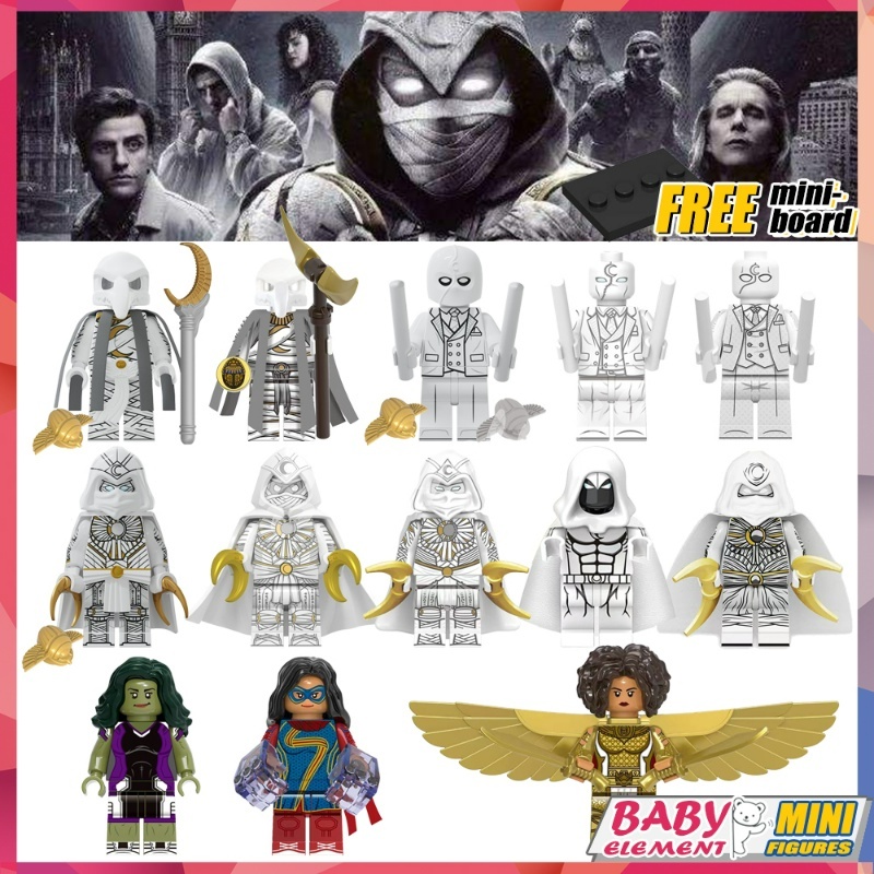 13 Types Minifigures Khonsu Layla Ms. Marvel She-Hulk Mr. Knight Toys ...