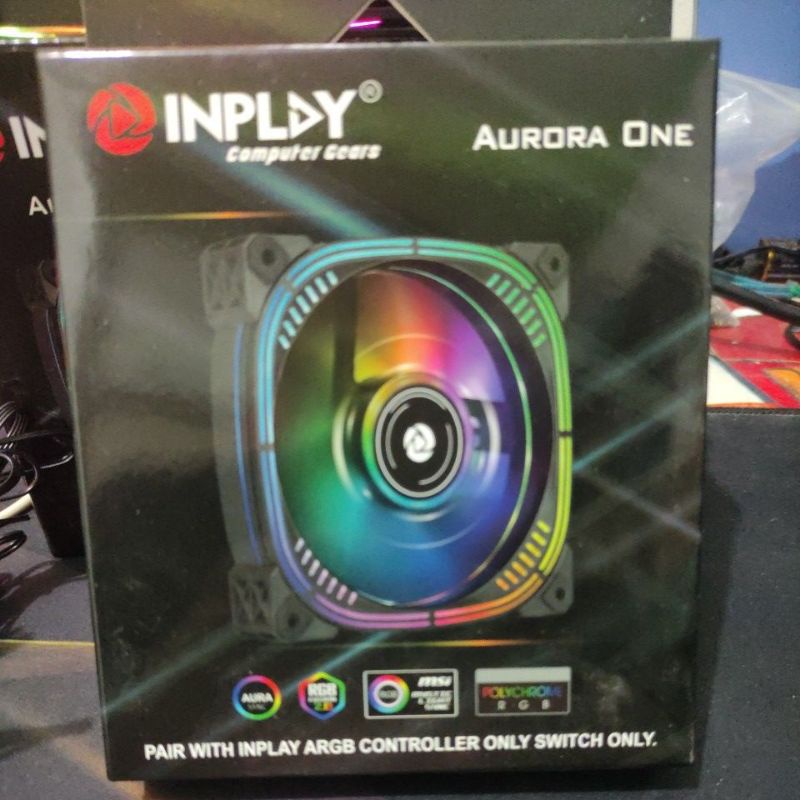 INPLAY AURORA ONE TOWER/LOVINGCOOL RGB FAN 3 IN 1 KIT COOLING FAN Mobo ...