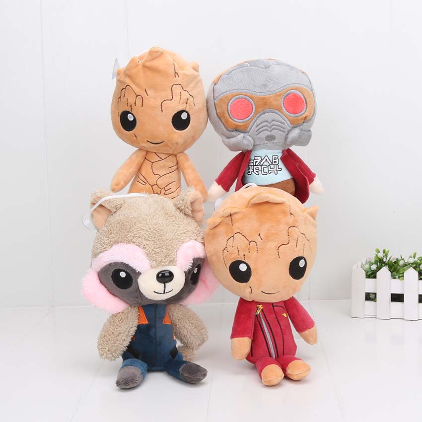 23cm Guardians of the Galaxy Plush Doll Star-Lord/Groot/ Rocket Raccoon ...