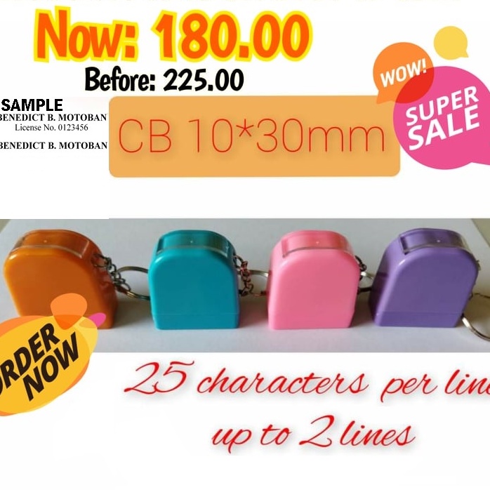 Personalized Stamps "CB 10x30mm" Flash Stamp Self-Inking Stamp With ...
