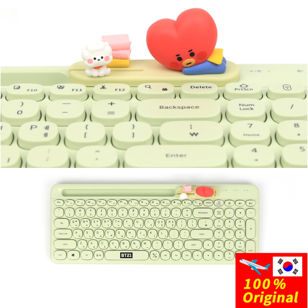 BTS BT21 ROYCHE Official My Little Buddy Multi-Pairing Wireless Keyboard | Shopee Philippines