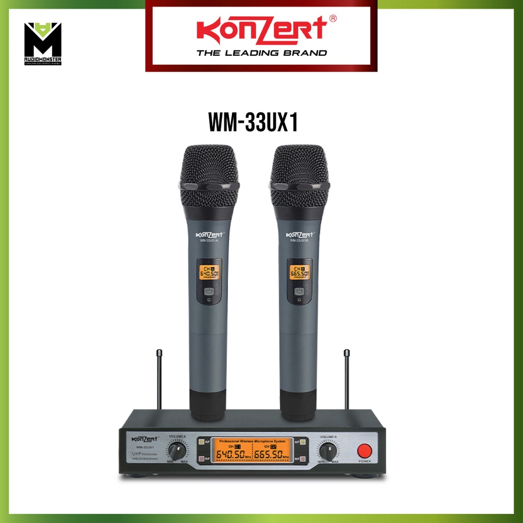 Konzert WM-33UX1 UHF Wireless Microphone | Shopee Philippines
