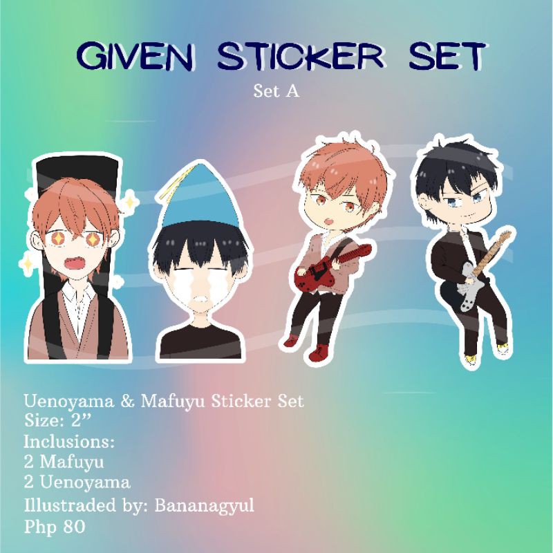 Given Fanart Sticker Set Uenoyama Mafuyu | Shopee Philippines