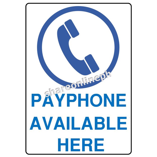 Payphone Signage Sign Boards Laminated Signages Wall Decorations Pay phone | Shopee Philippines