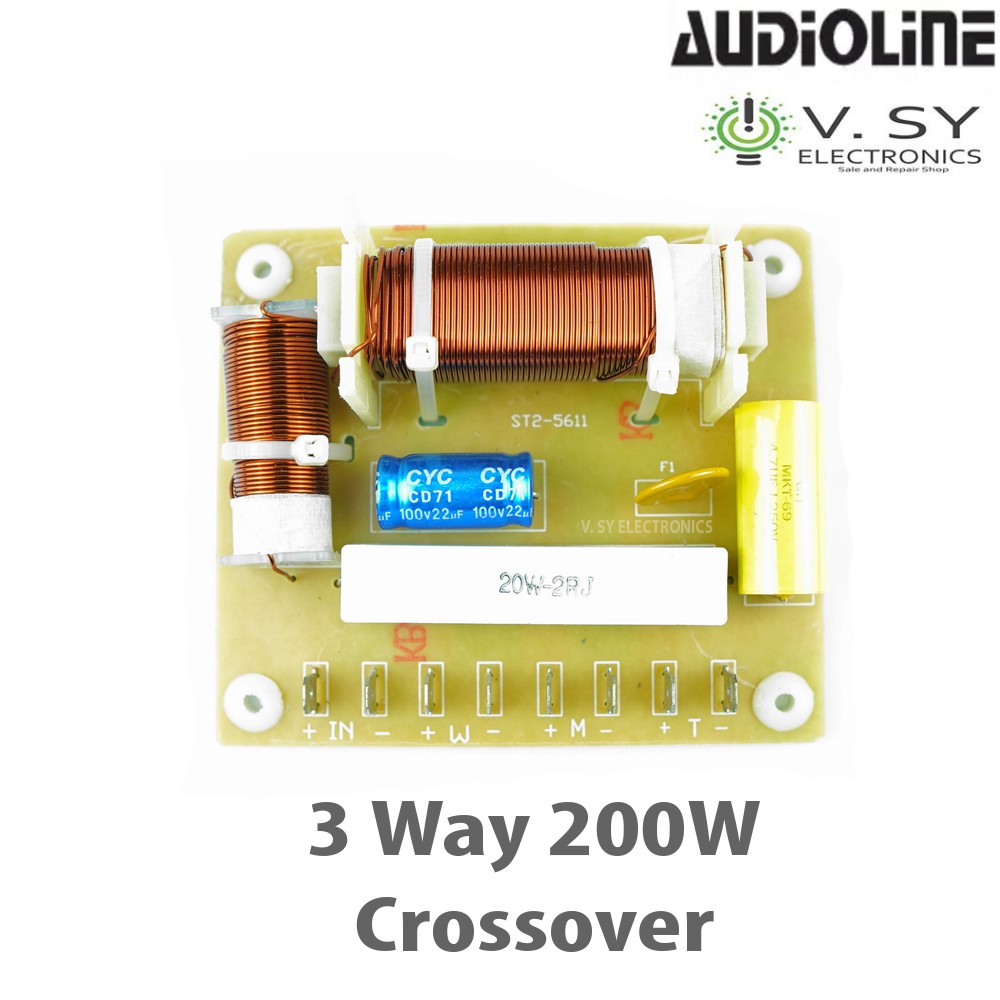 Audioline 8 Ohms 200W 3 Way Crossover Dividing Network CR3-200W CR3200W ...