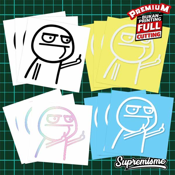 Middle Finger Emoji Stickers / Middle Fingers Stickers / Cute Pucek ...