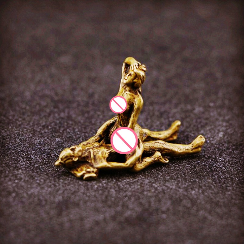 Mini Sexy Figurine Love Status Creative Brass Vintage Adult Sex Craft