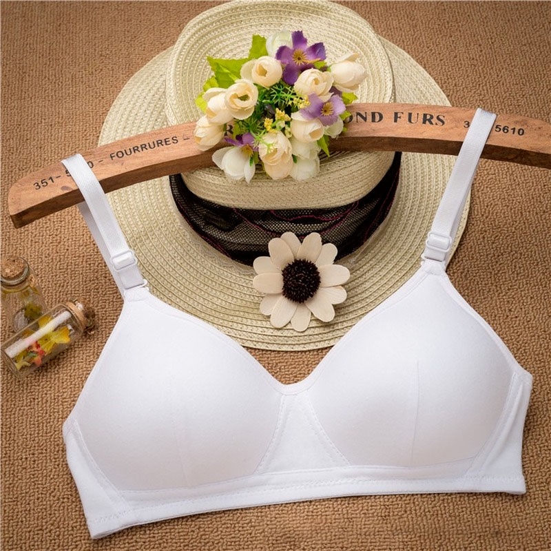 Girls' developmental bra Pure cotton thin bra No rims Junior high ...