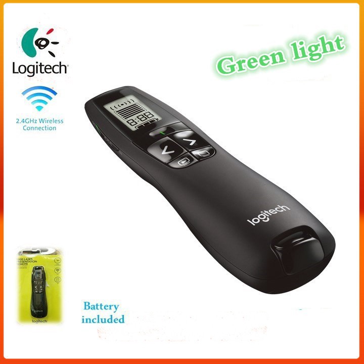 Logitech Green Laser Pointer 2.4GHZ Cordless Presenter (R800) | Shopee ...