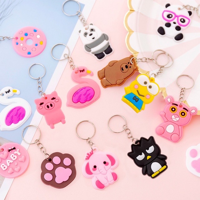 BEAUBOX Cute small soft silicone rubber keychain / souvenirs ...
