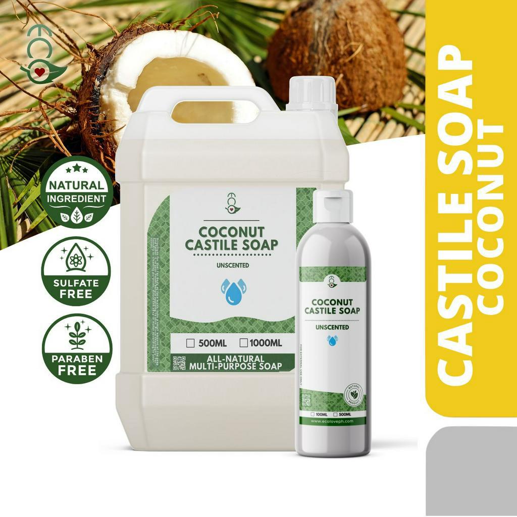 Eco Love All Natural Coco Castile Coconut Liquid Soap UNSCENTED Natural ...