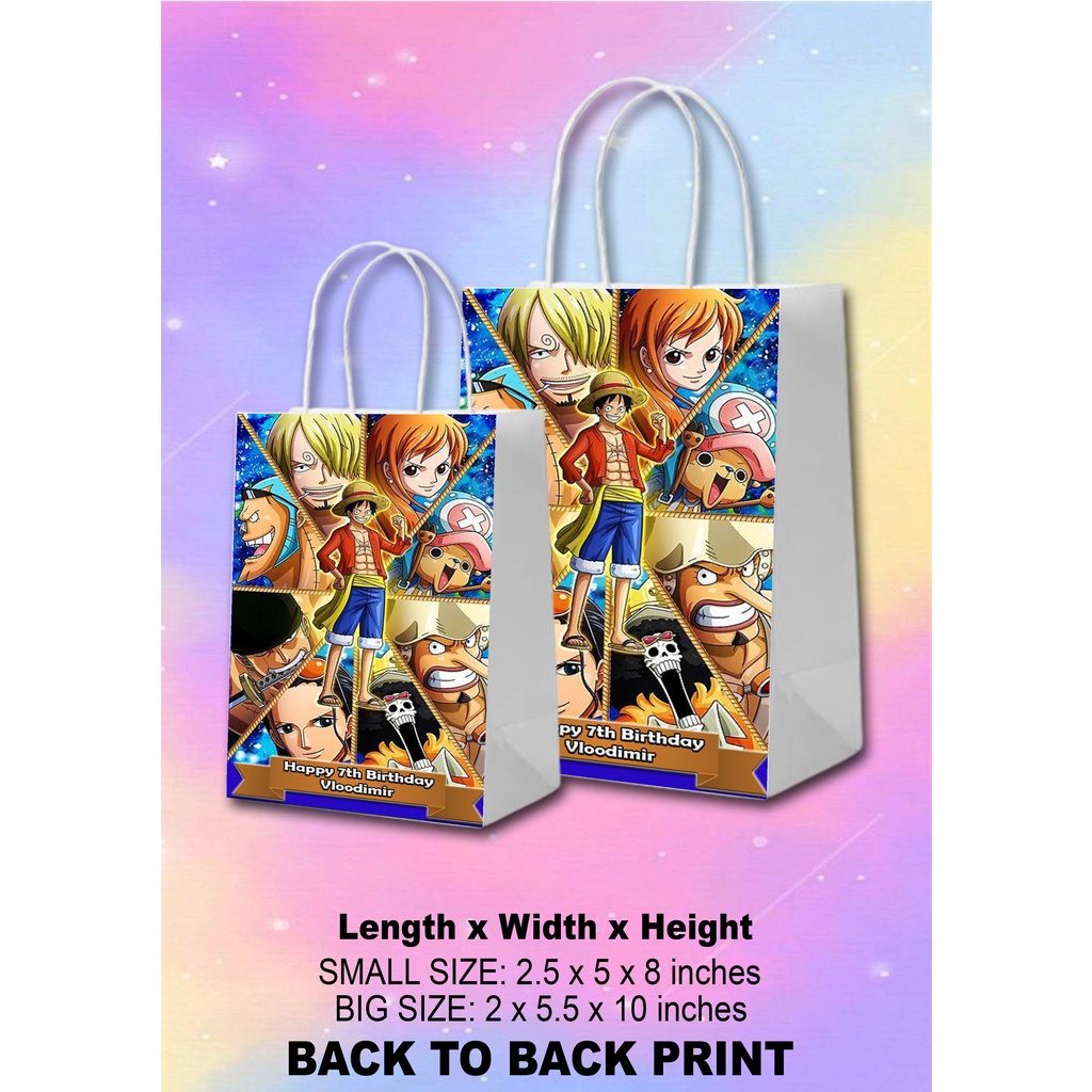 One piece Customized Lootbags/paperbag (10pcs per pack) | Shopee ...