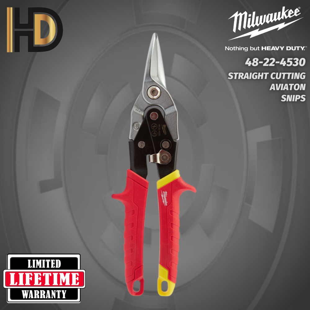 Milwaukee Straight Cutting Aviation Snips GEN2 / 48-22-4530 / Milwaukee ...