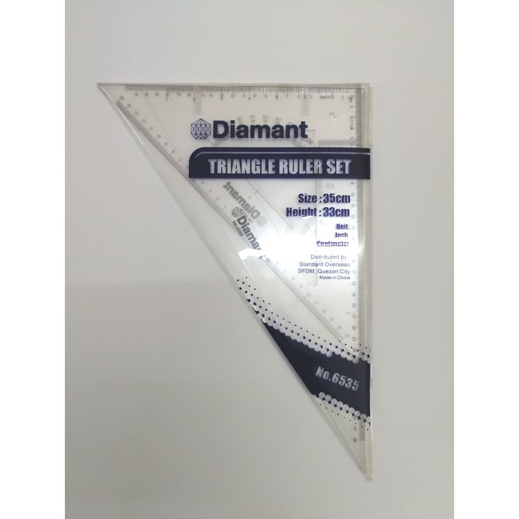 DIAMANT / DELI Triangle Ruler Set (Set of 45x45 and 30x60) | Shopee ...