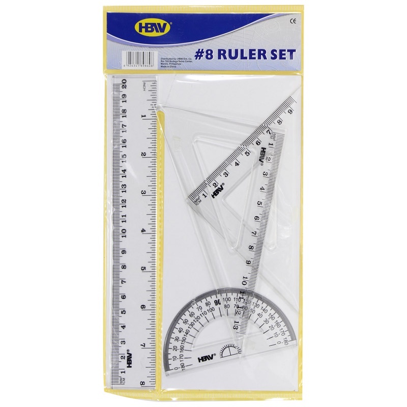 HBW 4in1 Ruler Set 8″ | Shopee Philippines