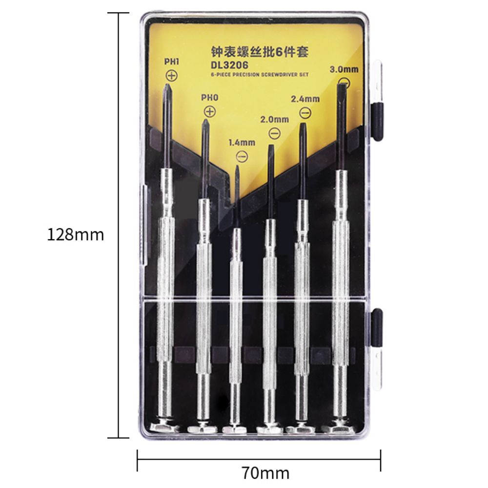 Deli 6Pcs Precision Mini Screwdriver Set Hand Tools For Watches/Glasses ...