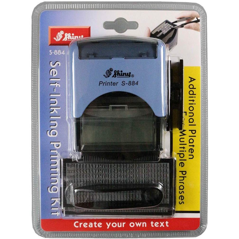 Shiny S-884 DIY Self Inking Printing Kit (22mm x 58mm) Replacement Ink ...